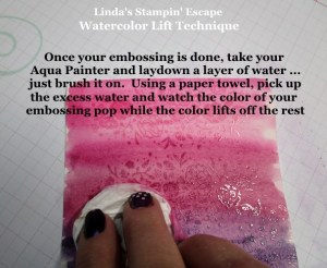 My “Watercolor Lifting” Card … | Linda's Stampin' Escape