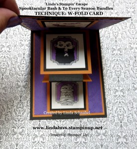 W-Fold Card: Open If You Dare … | Linda's Stampin' Escape
