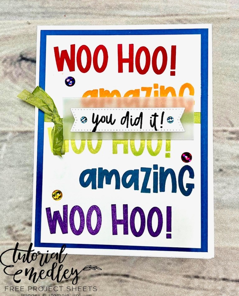 Woo Hoo … Congratulations Card | Linda's Stampin' Escape