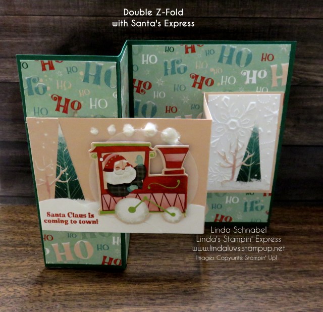 Santa’s Express Double Z Fun Folds | Linda's Stampin' Escape