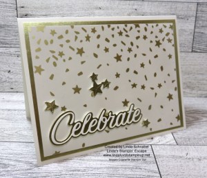 Simply Sunday: Gold Celebrations Card | Linda's Stampin' Escape