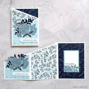 True Blue Florals Card & Scrapbook page | Linda's Stampin' Escape